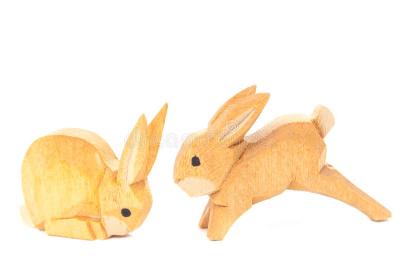 Handmade Carved Easter Bunnies Stock Photos - Free & Royalty-Free Stock ...