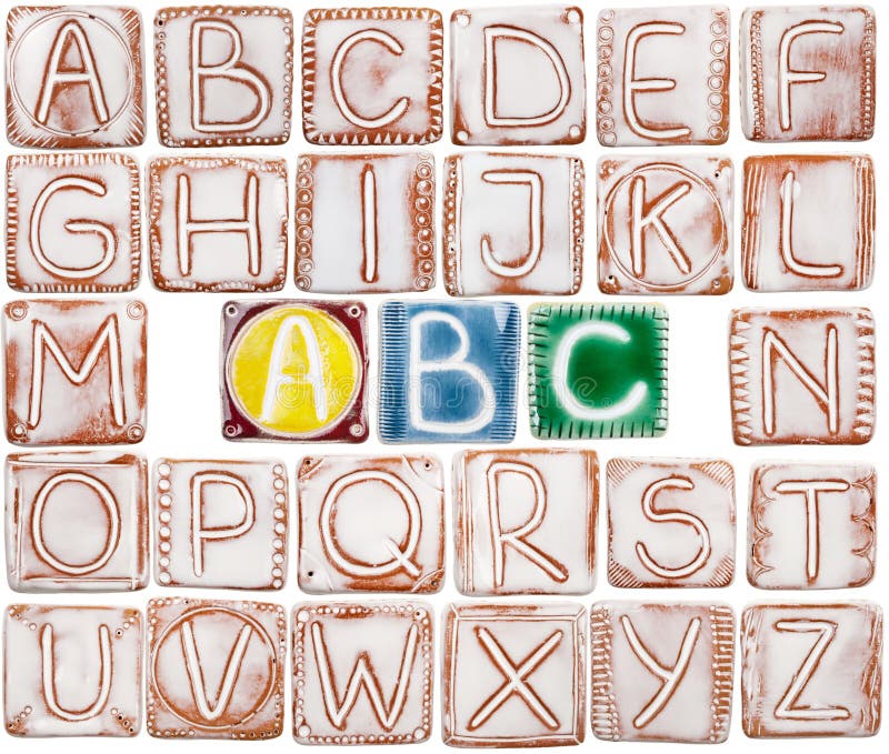 Ceramic alphabet stock photo. Image of letter, reading - 24032934