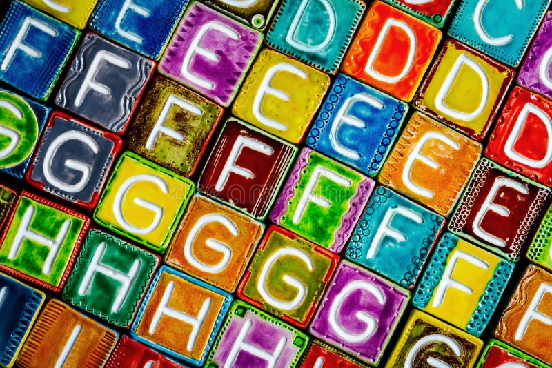 Handmade Ceramic Alphabet Background Stock Image - Image of artistic ...