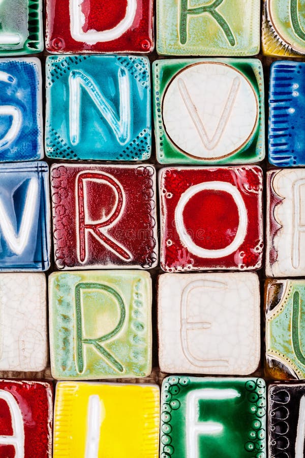 Handmade Ceramic Alphabet Background Stock Image - Image of clay ...
