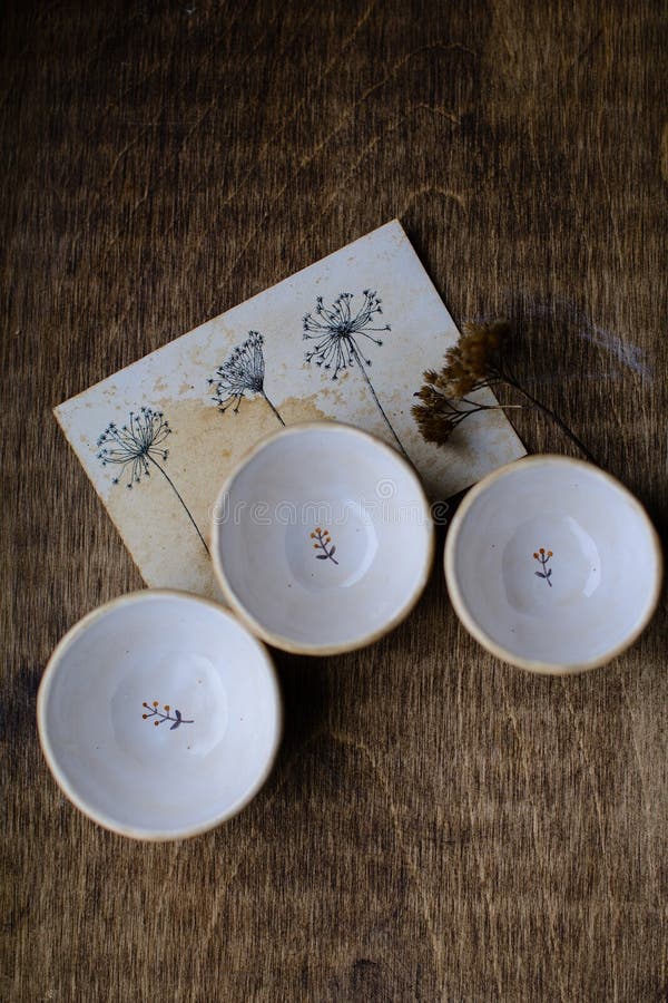 Handmade Ceramic Craft Ware. Bowl Stock Image - Image of breakfast ...