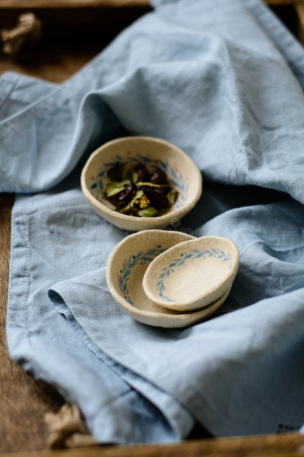 Handmade Ceramic Craft Ware. Bowls Stock Image - Image of hand ...