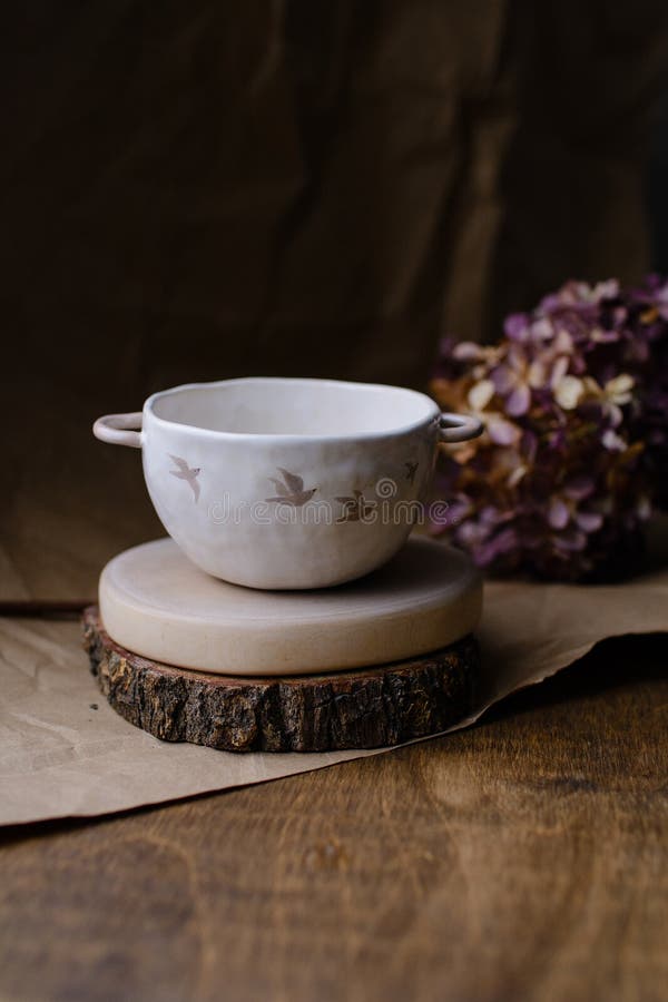 Handmade Ceramic Craft Ware. Cup Stock Photo - Image of decor, handmade ...