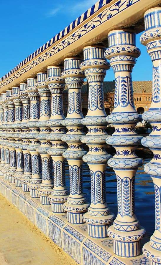 Handmade Ceramic Handrail and Balusters with Traditional Pattern Stock ...