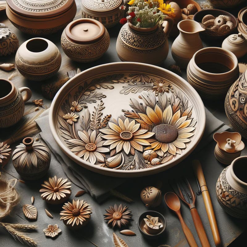 Handmade Ceramic Potte Strange Old Stock Photo - Image of strange ...