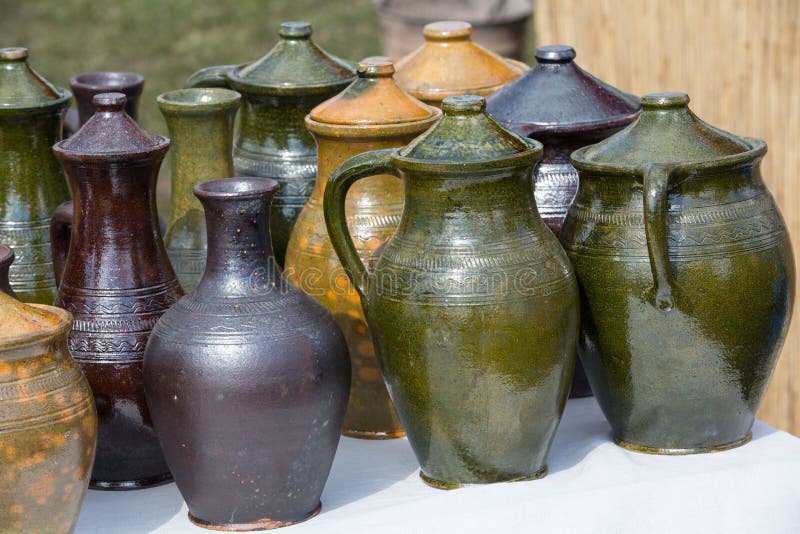 Handmade ceramic pottery stock image. Image of natural - 59726897