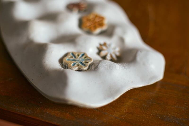 Handmade Ceramic Figurine of a Girl Placed on a Table Stock Photo ...