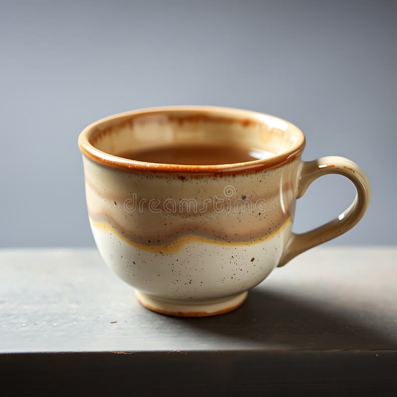 A Handmade Ceramic Teacup with Speckles and an Earthy Color Palette ...