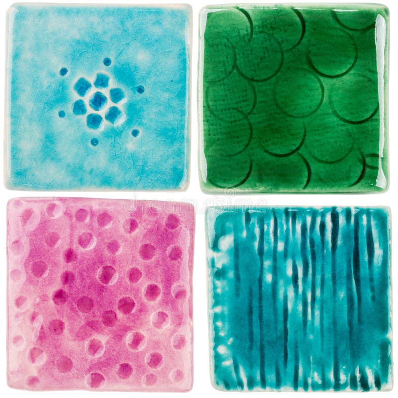 Handmade ceramic tiles stock photo. Image of geometric - 45725126