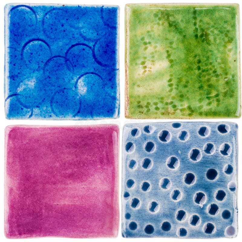 Handmade ceramic tiles stock image. Image of material - 47124631
