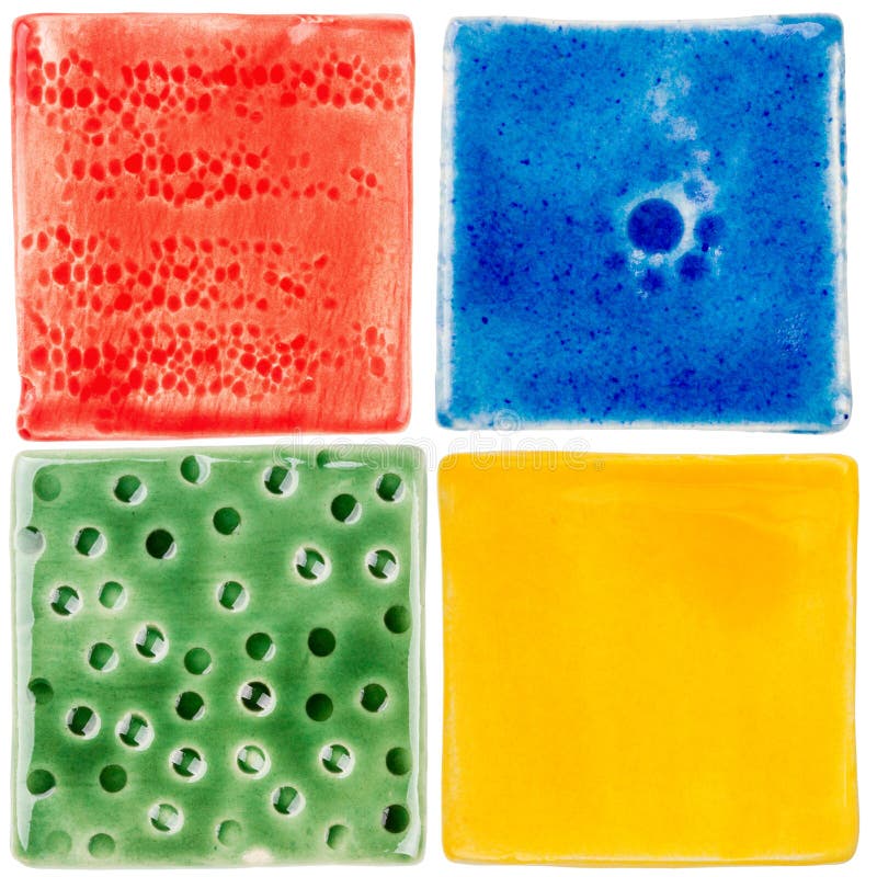 Handmade ceramic tiles stock image. Image of collection - 47863315