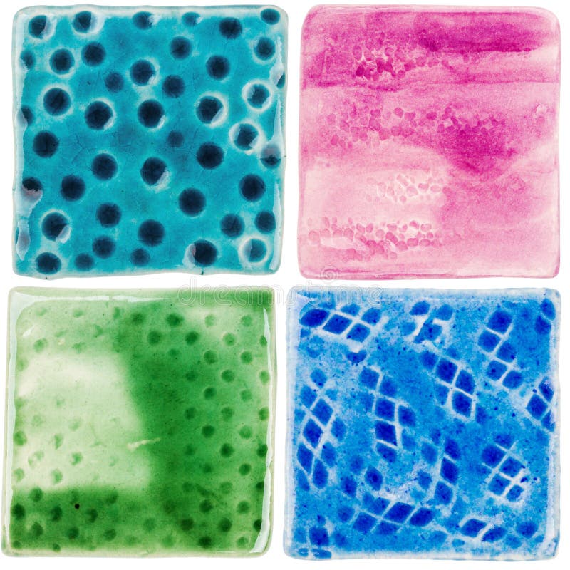 Handmade ceramic tiles stock photo. Image of element - 45559006