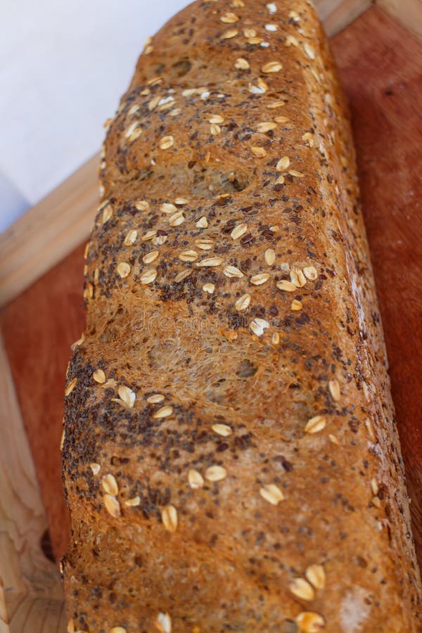 Handmade Cereal Bread in Detail Stock Photo - Image of bakery, gourmet ...