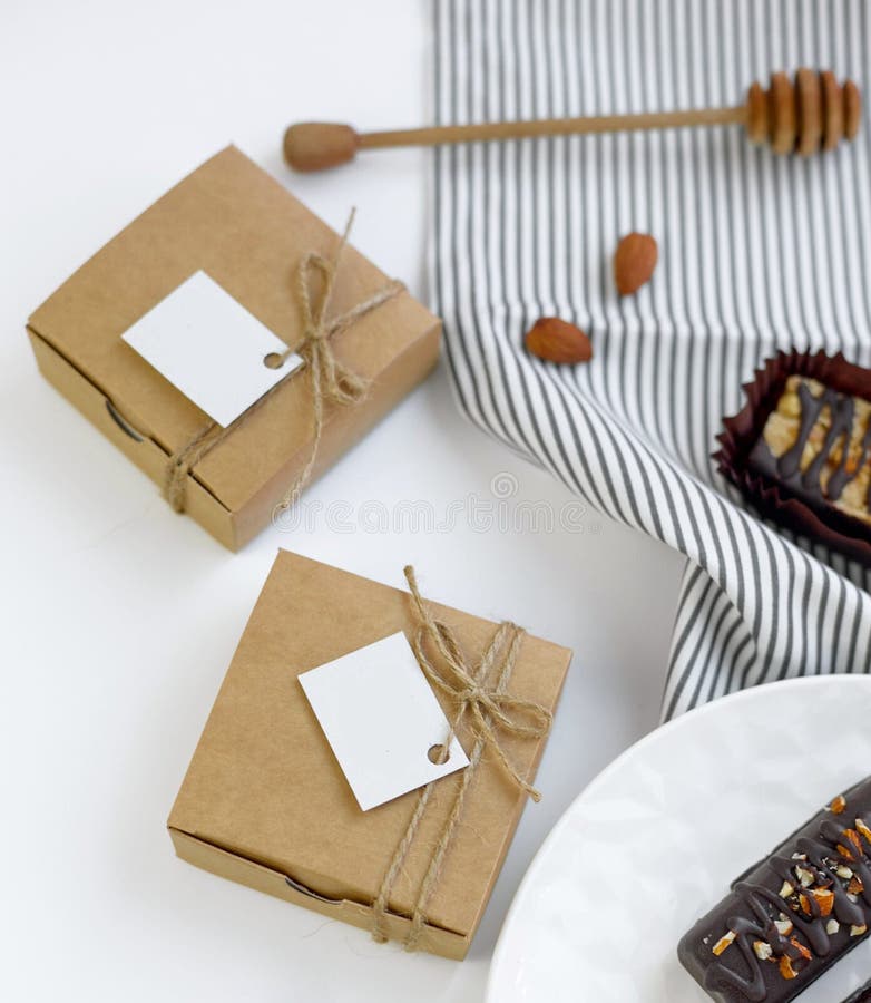 Handmade Chocolate Candies with Nuts Stock Image - Image of candy ...