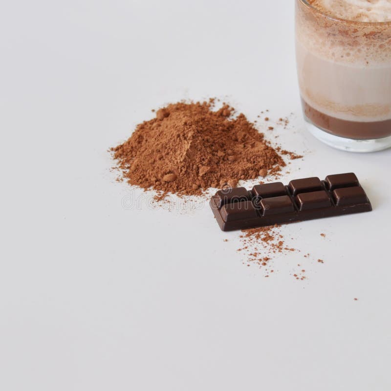 Handmade Chocolate with Glass of Hot Chocolate Stock Photo - Image of ...