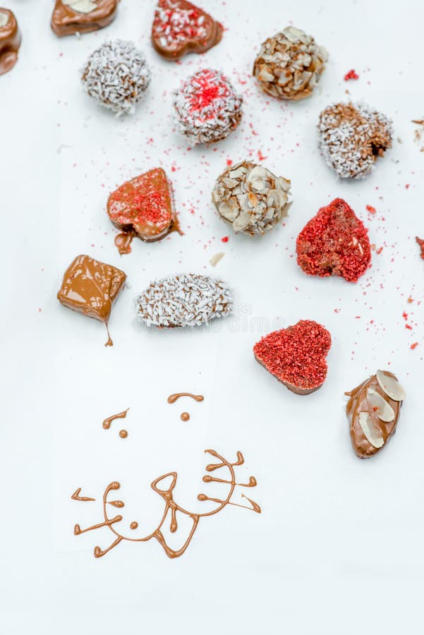 Handmade chocolates stock image. Image of food, delicious - 50763569