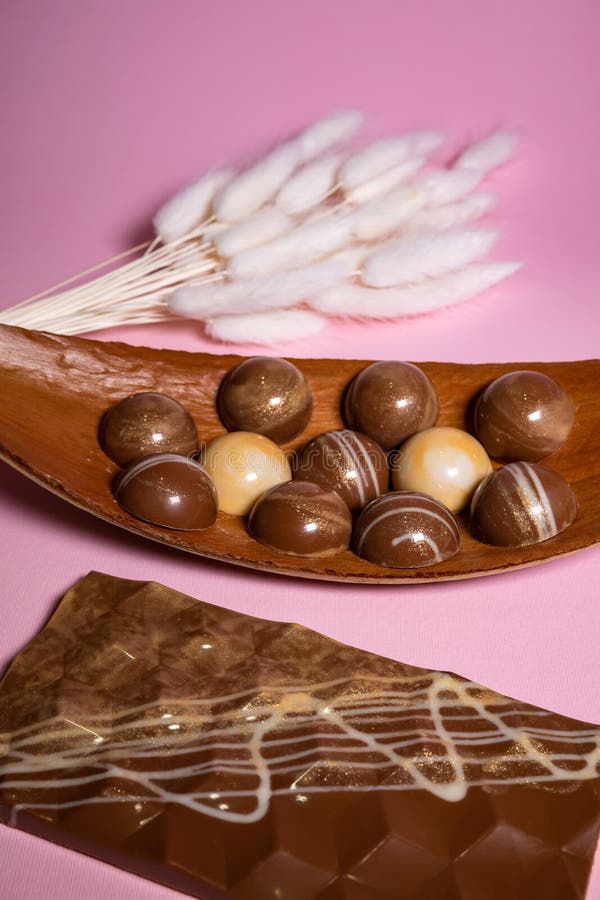 Handmade Chocolates and Sweets in the Making Stock Image - Image of ...