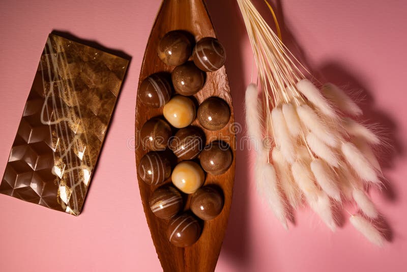 Handmade Chocolates and Sweets in the Making Stock Photo - Image of ...