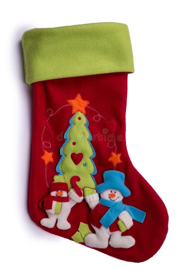Handmade Christmas Decorations: Felt Santa Boot Stock Photo - Image of ...