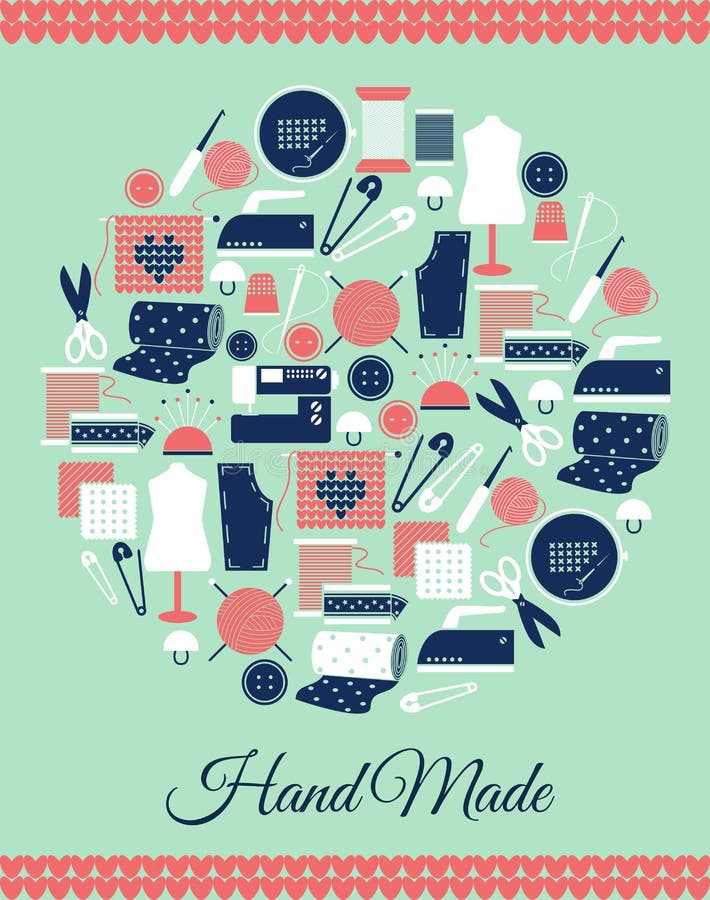 Handmade circular symbol stock vector. Illustration of handwork - 213774915