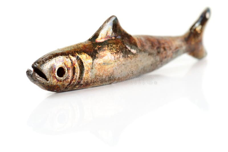 Handmade Clay Fish Isolated on White Stock Image - Image of bright ...