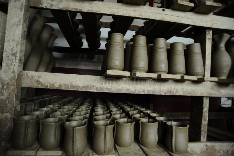 Handmade Clay Objects, Raw, Waiting To Be Decorated. Stock Photo ...