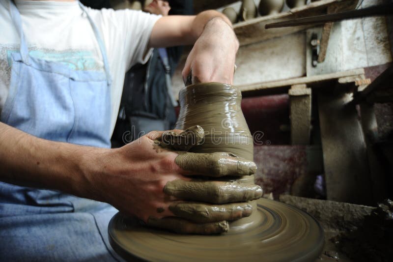 Handmade Clay Objects, Raw, Waiting To Be Decorated. Stock Photo ...