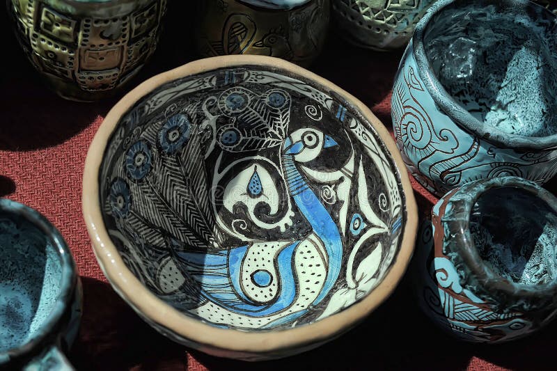 Handmade clay pots stock photo. Image of ceramics, dinner - 53203616