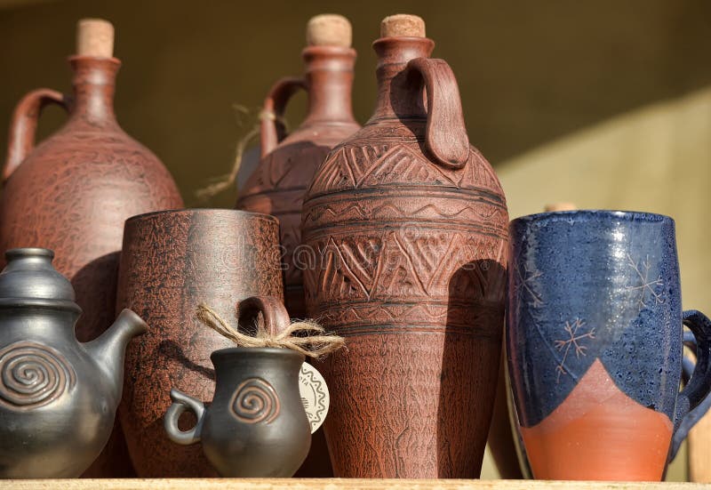 Handmade clay pots stock photo. Image of philippines - 59112254