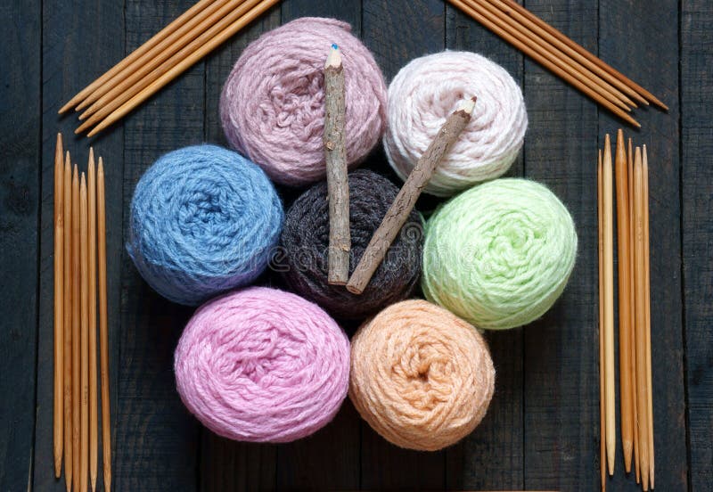 Handmade Clock, Wool, Time, Clockwise Stock Image - Image of color ...