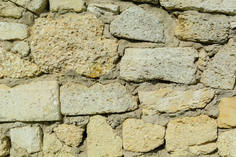 Handmade Cobble Stone Texture Wall with Different Sizes of Materials ...