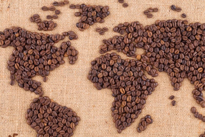 Handmade coffee map. stock photo. Image of canada, spain - 43591806