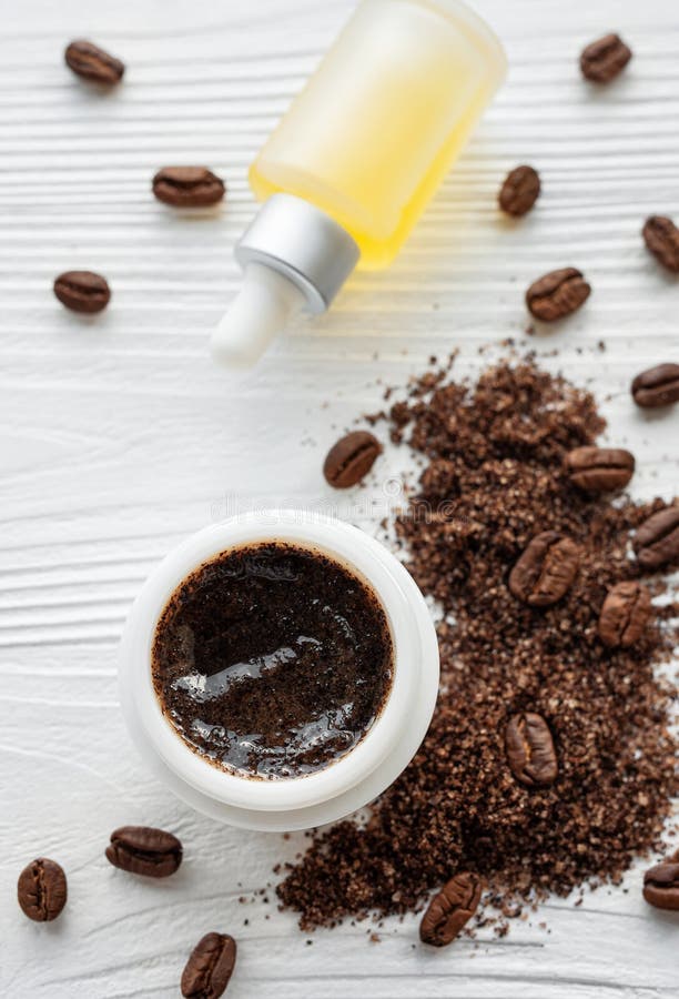 Handmade coffee scrub stock photo. Image of bottle, massage - 289419974
