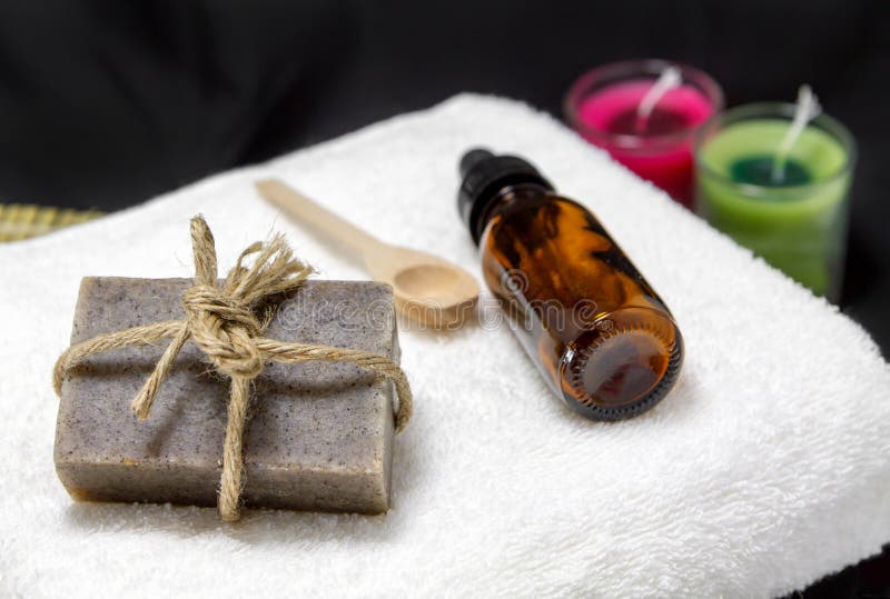 Handmade coffee scrub soap stock image. Image of horizontal - 37835783