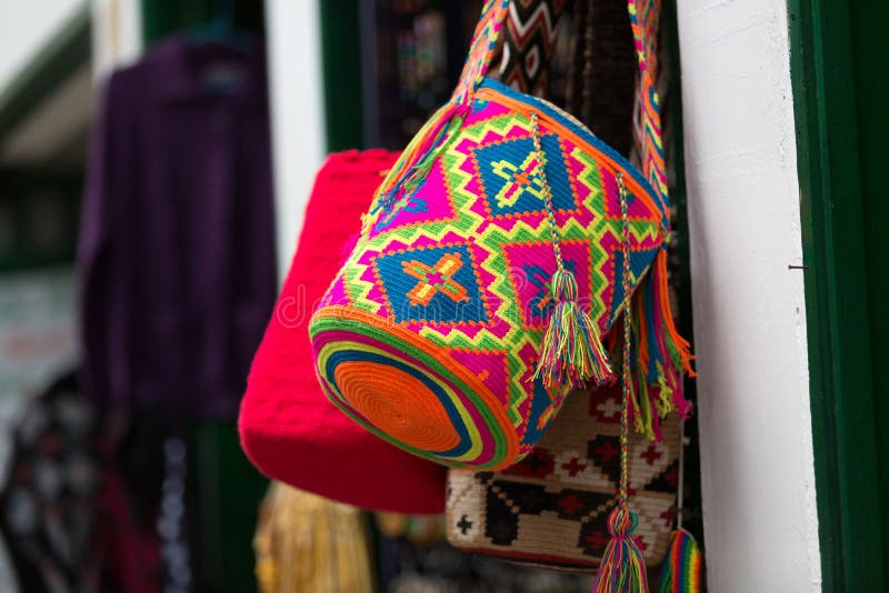 Handmade Colombian Artisan Bags Stock Photo - Image of tourism ...