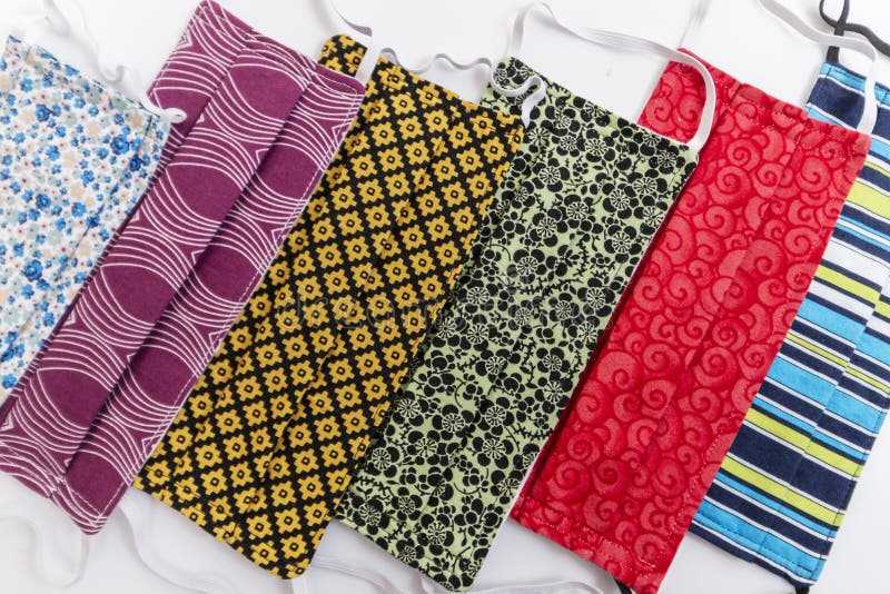 Handmade Colorful Face Mask Stock Photo - Image of home, breath: 203628202