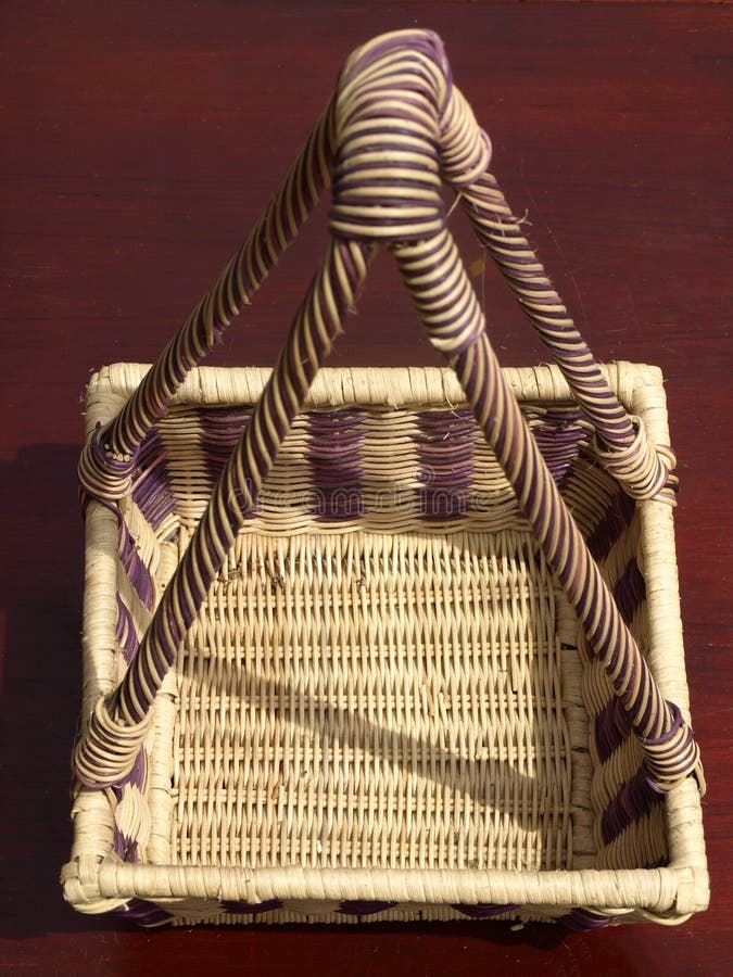Handmade Colourful Rattan Wicker Basket Stock Photo - Image of ...