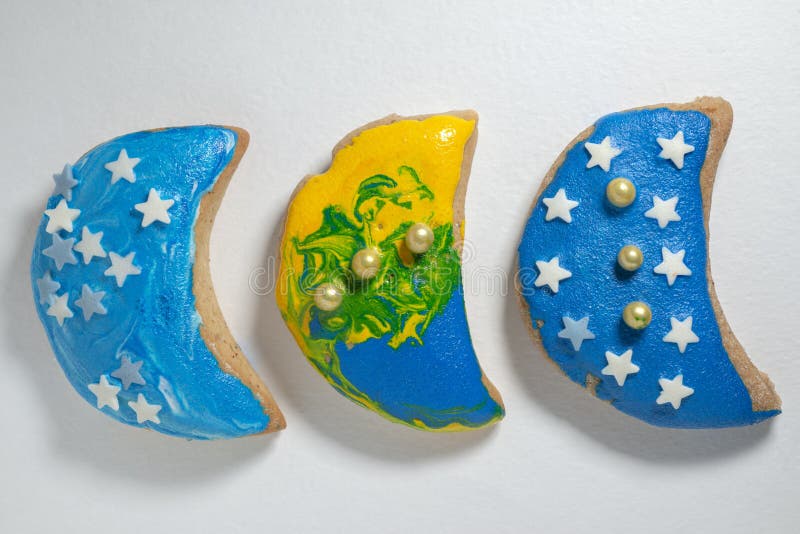 Cookies in shape of moon stock photo. Image of cookie - 230972082