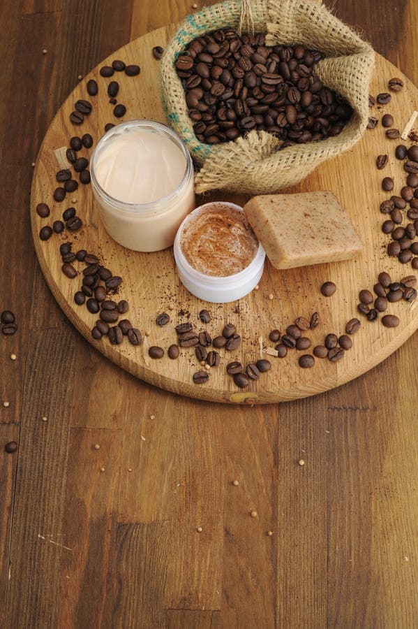 A Cup of Natural Coffee on Different Surfaces Stock Image - Image of ...