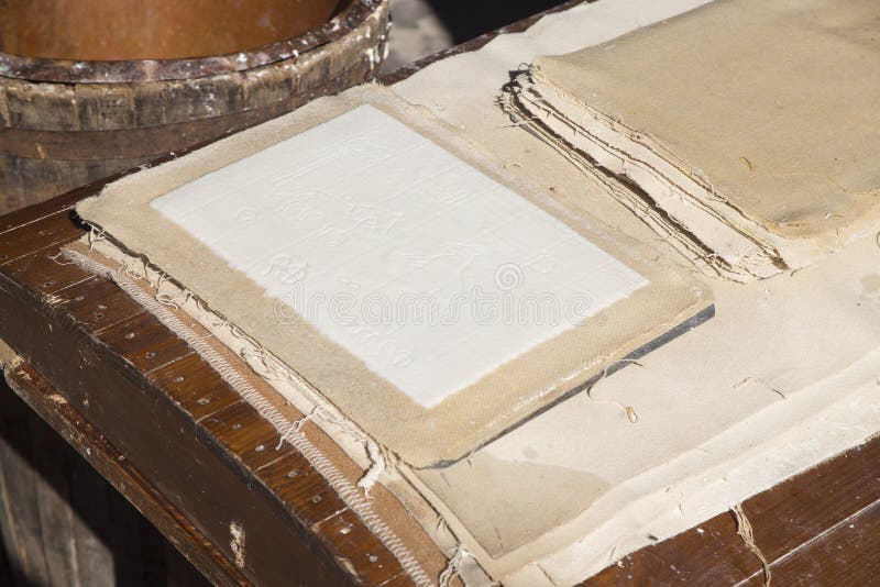 Handmade cotton paper stock image. Image of materials - 46230577