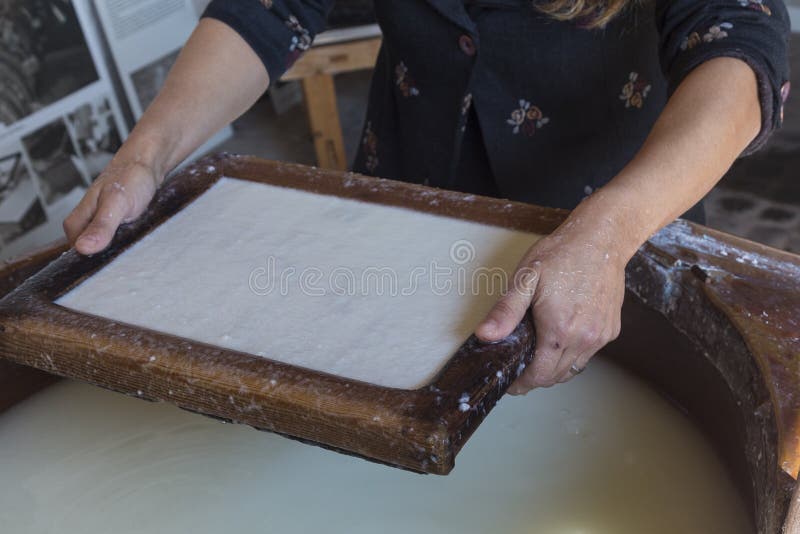 Handmade cotton paper stock image. Image of artisan, cellulose - 46230739