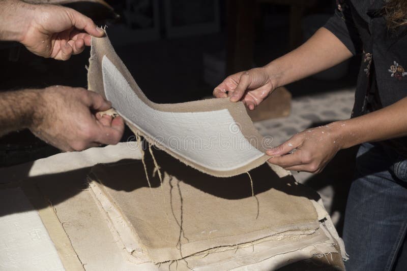 Handmade cotton paper stock photo. Image of pattern, fiber - 46231328