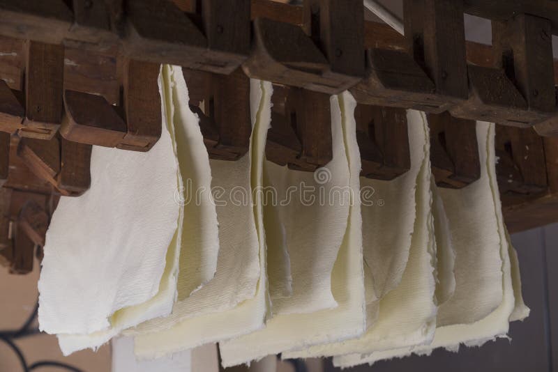 Handmade cotton paper stock photo. Image of process, recycle - 48516348