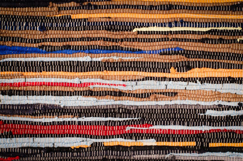 Handmade Cotton Rug Texture Stock Photo - Image of blue, pattern: 34779792