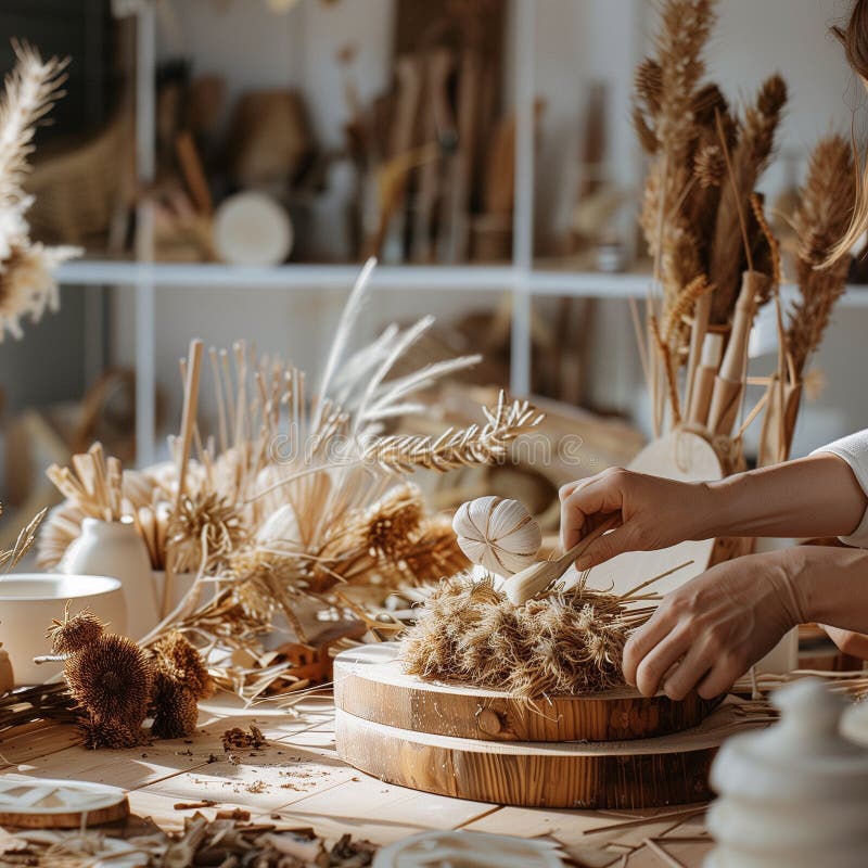 Handmade Craft. Creative Involvement in the Creation of a Unique Stock ...