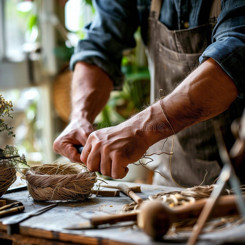 Handmade Craft. Creative Involvement in the Creation of a Unique Stock ...