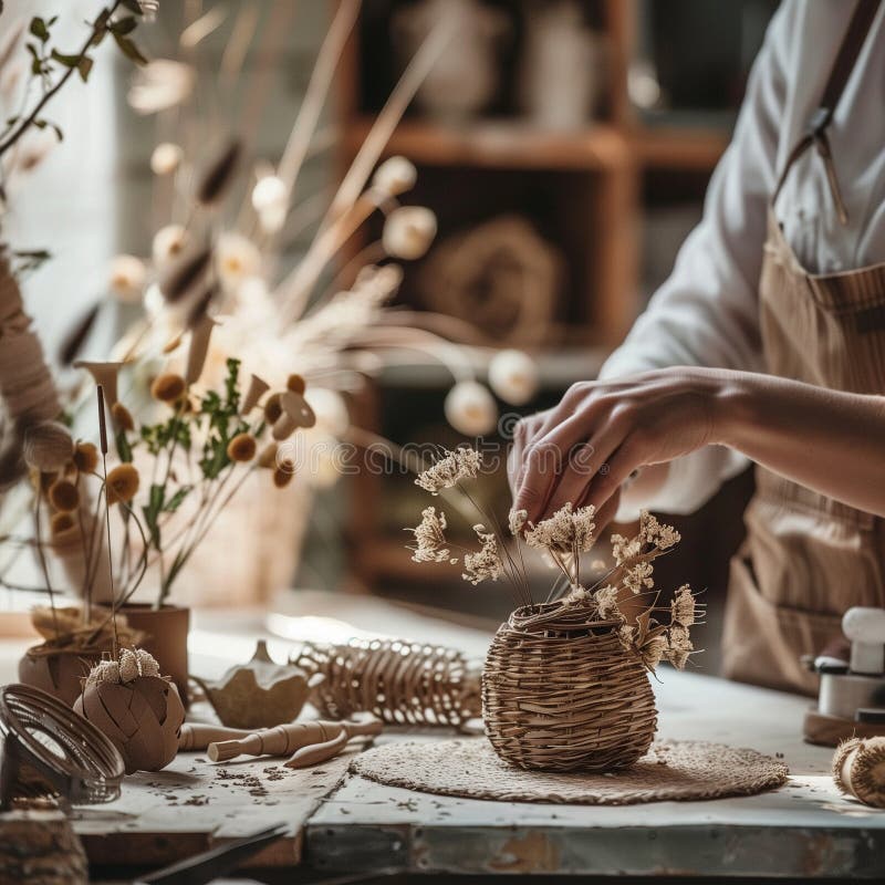 Handmade Craft. Creative Involvement in the Creation of a Unique Stock ...