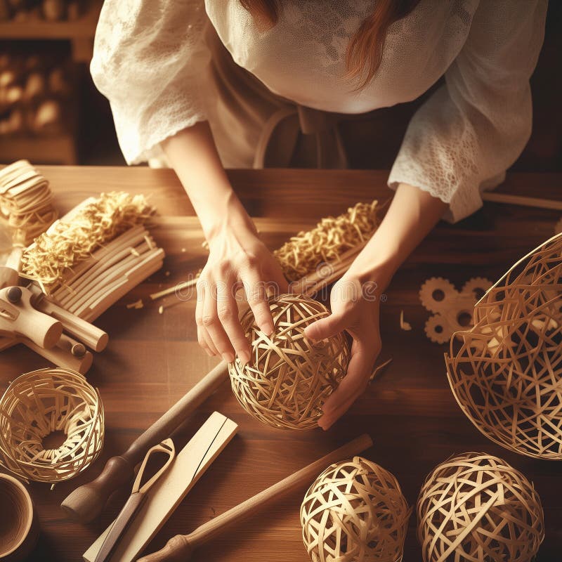 Handmade Craft. Creative Involvement in the Creation of a Unique Stock ...