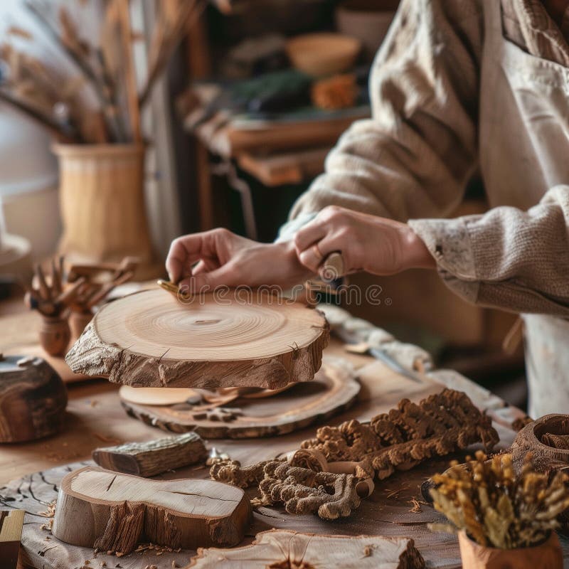 Handmade Craft. Creative Involvement in the Creation of a Unique Stock ...