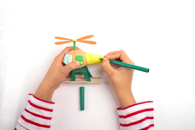 Handmade craft for kids stock illustration. Illustration of childhood ...